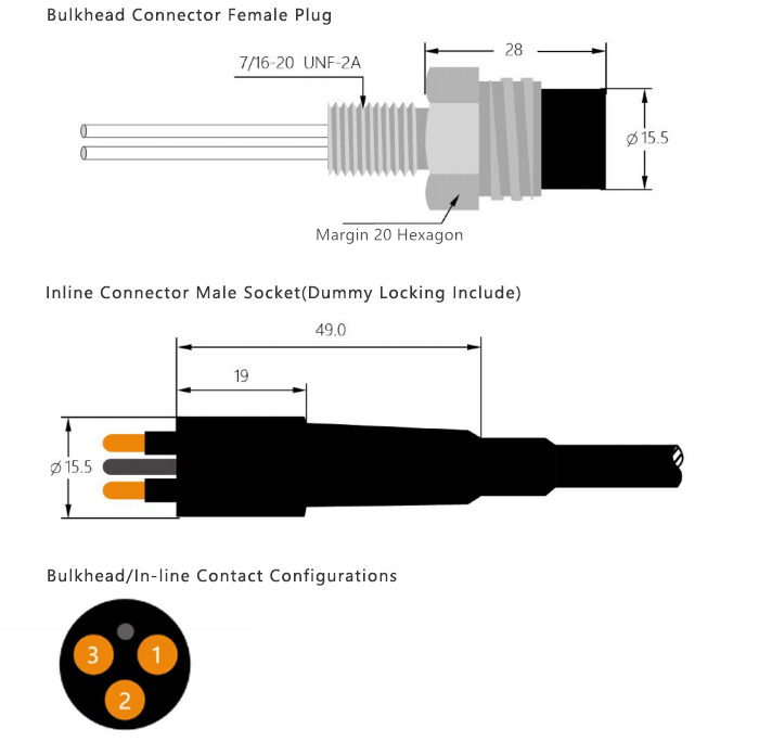 Underwater Connector 3Pins Subsea Electrical Connectors Subconn ...
